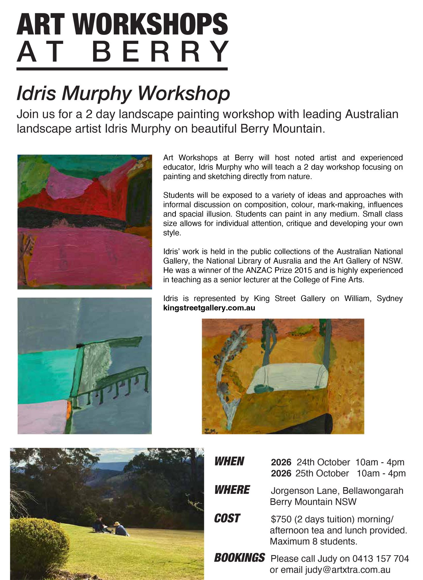 2-Day Idris Murphy Painting Workshop by Artxtra - Berry NSW